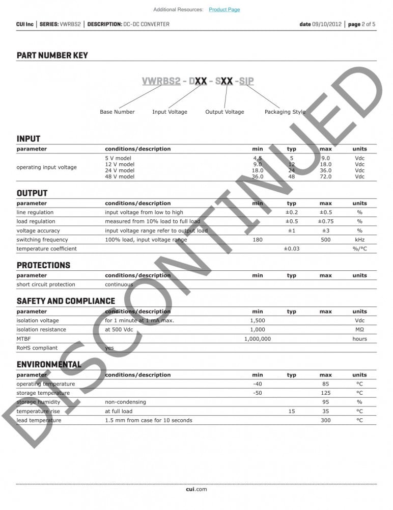 CUI VWRBS2 datasheet page 2