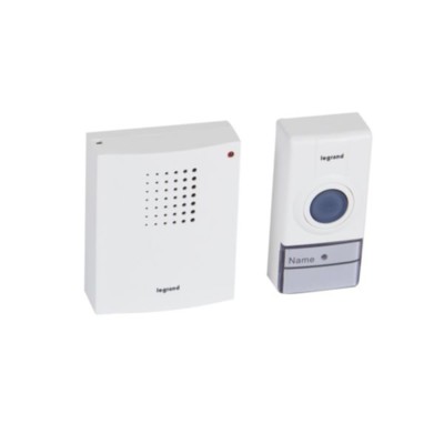 Standard radio kit, wireless chime and doorbell, white, radio operating range 50m and 32 melodies for sale