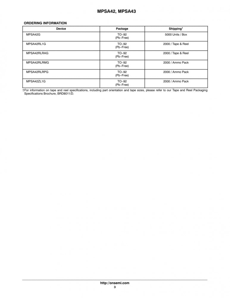 MPSA42 datasheet page 4