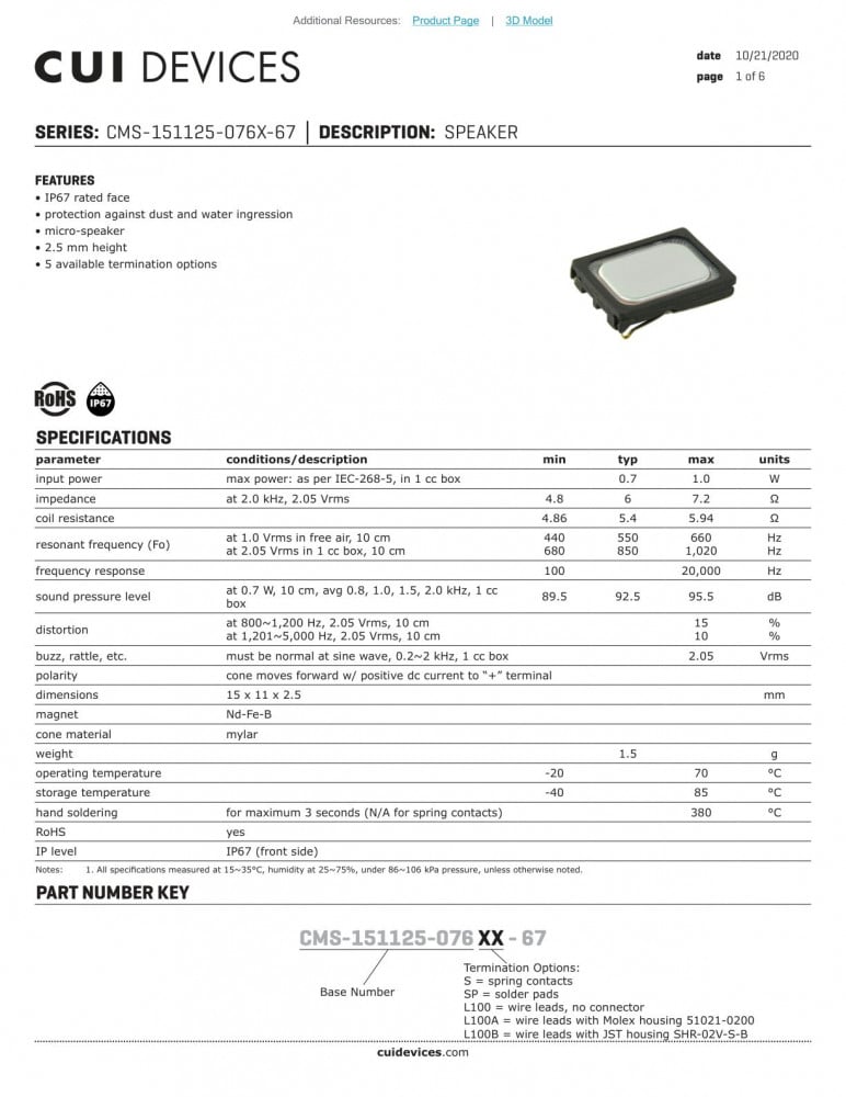 CMS-151125-076SP-67 technical document page 1