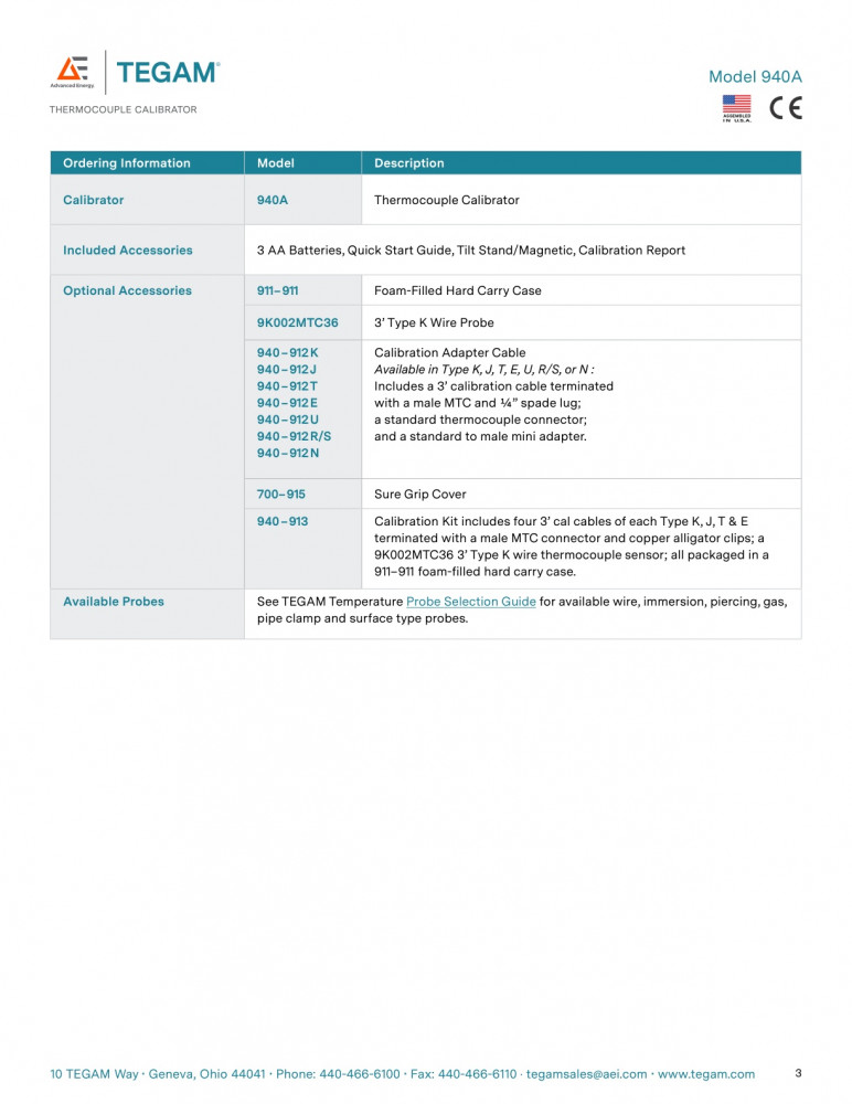 940A product document page 3