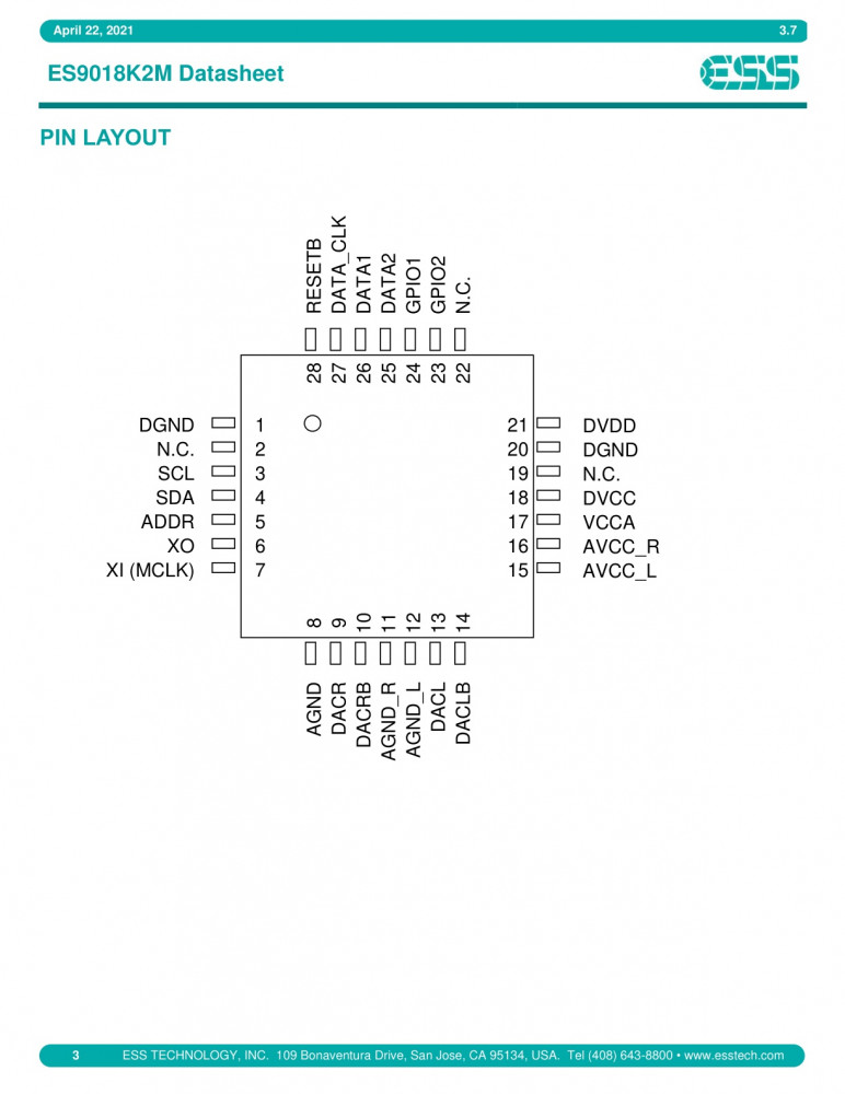 ES9018K2M document page 3