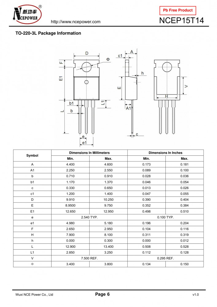 NCEP15T14 datasheet page 6