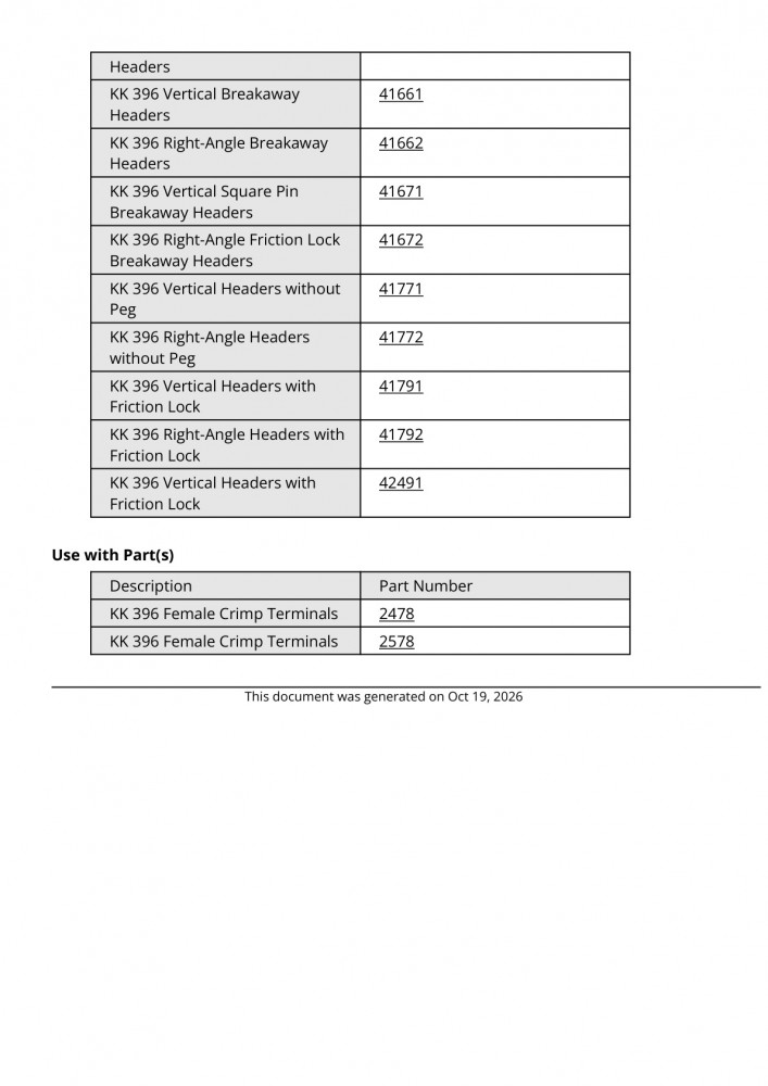 MOLEX KK 508 product specification page 4