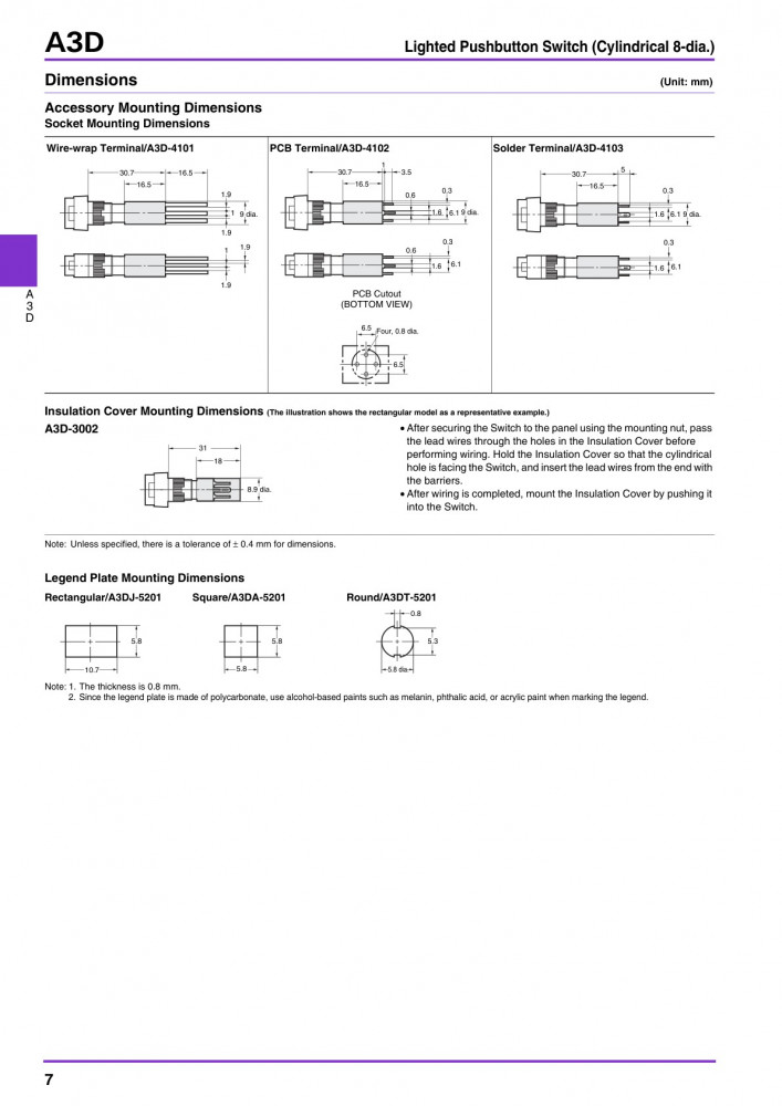 A3DA-500W technical document page 7