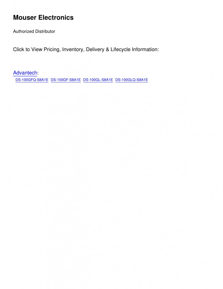 DS-100GF-S8A1E technical document page 3