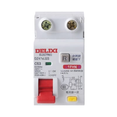 Delixi Electric DZ47SLES3C63R50 Miniature Residual Current Circuit Breaker