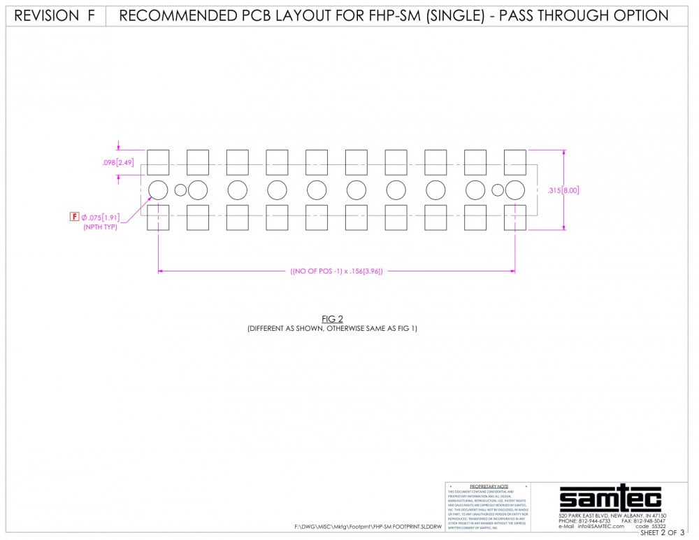 Samtec FHP-06-02-T-S drawing page 2