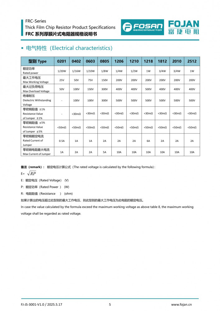 FOJAN datasheet page 5