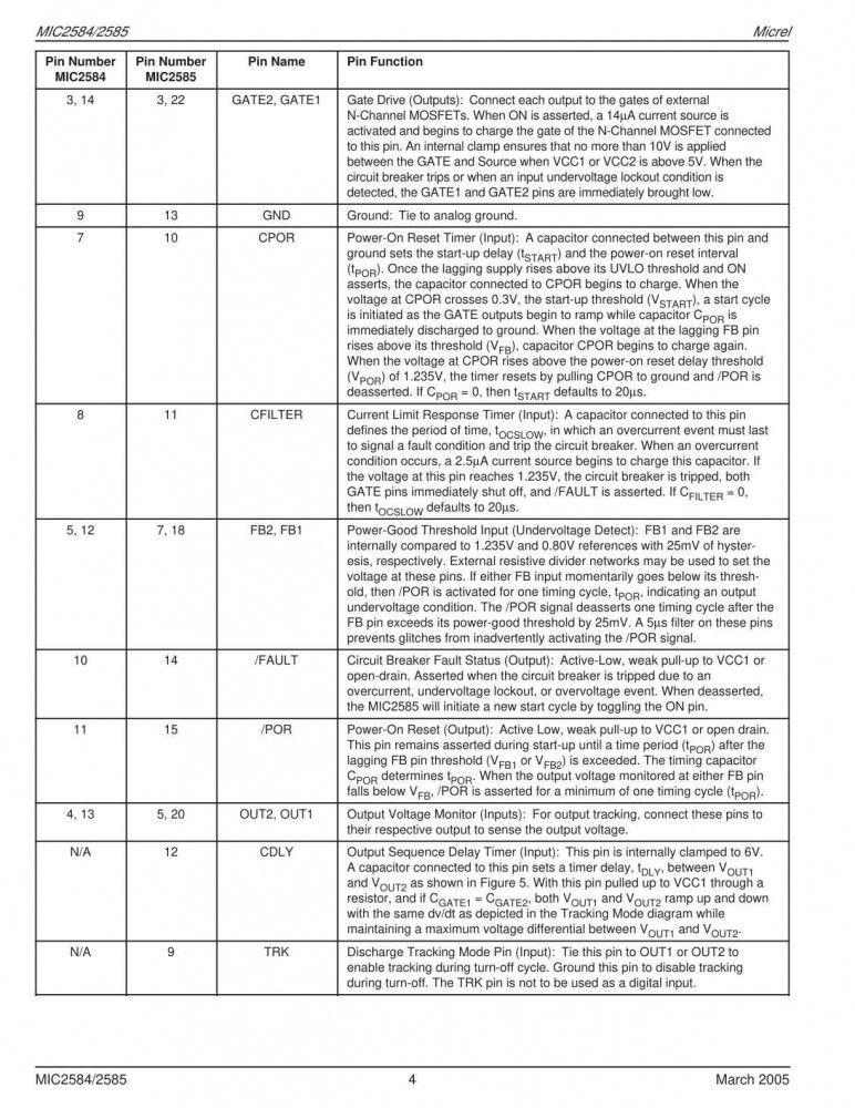 MIC2585 datasheet page 4