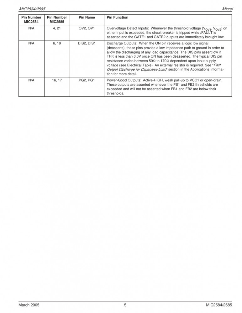 MIC2585 datasheet page 5