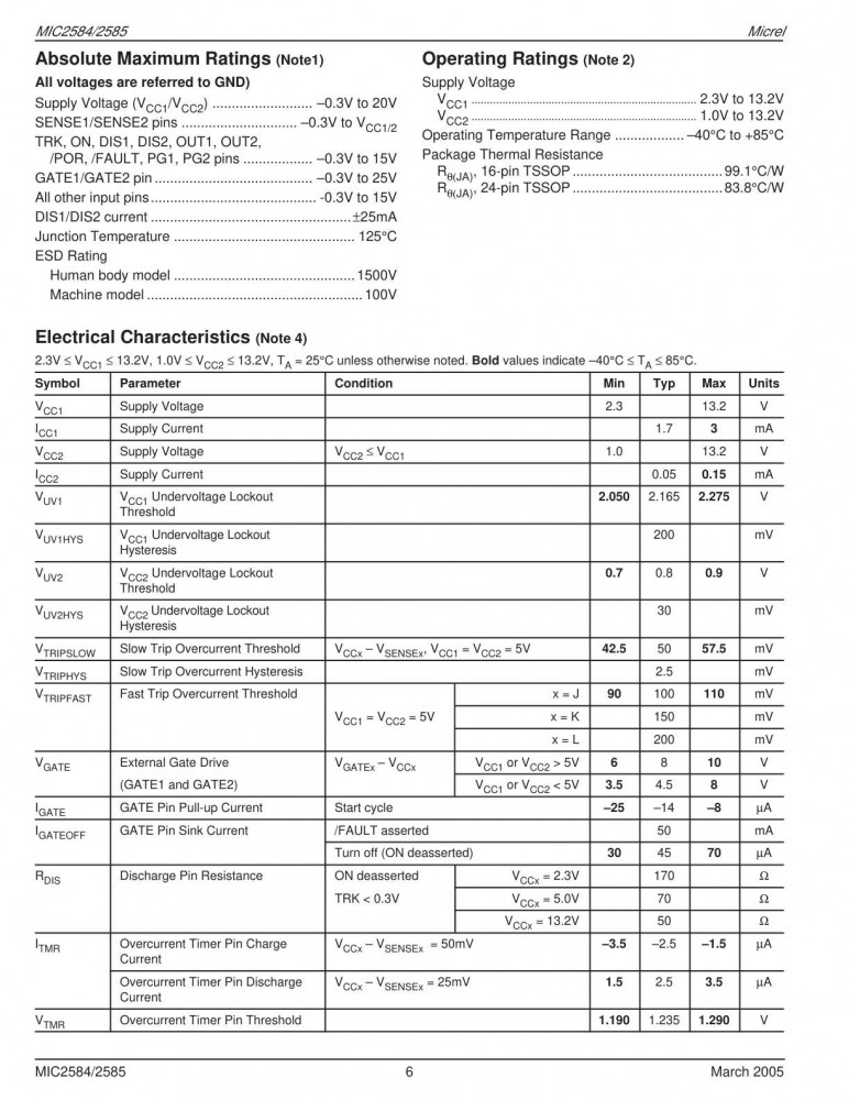 MIC2585 datasheet page 6