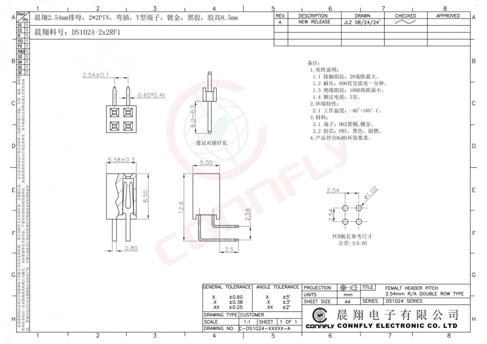 DS1024-2x2RF1 technical drawing preview