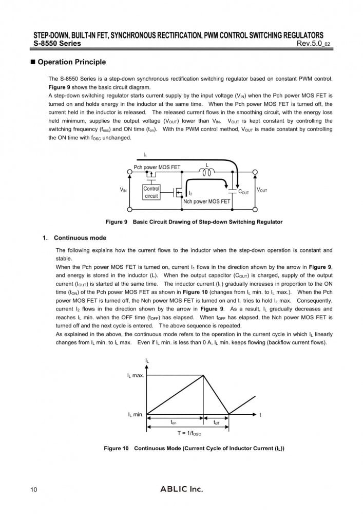 S-8550 Series datasheet page 10
