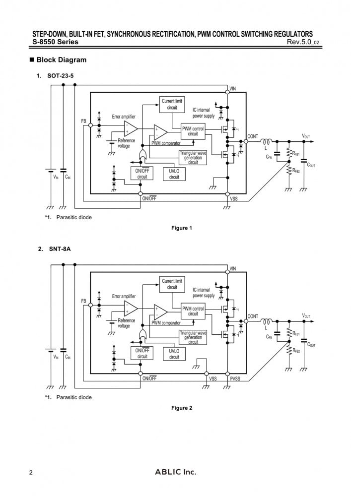 S-8550 Series datasheet page 2