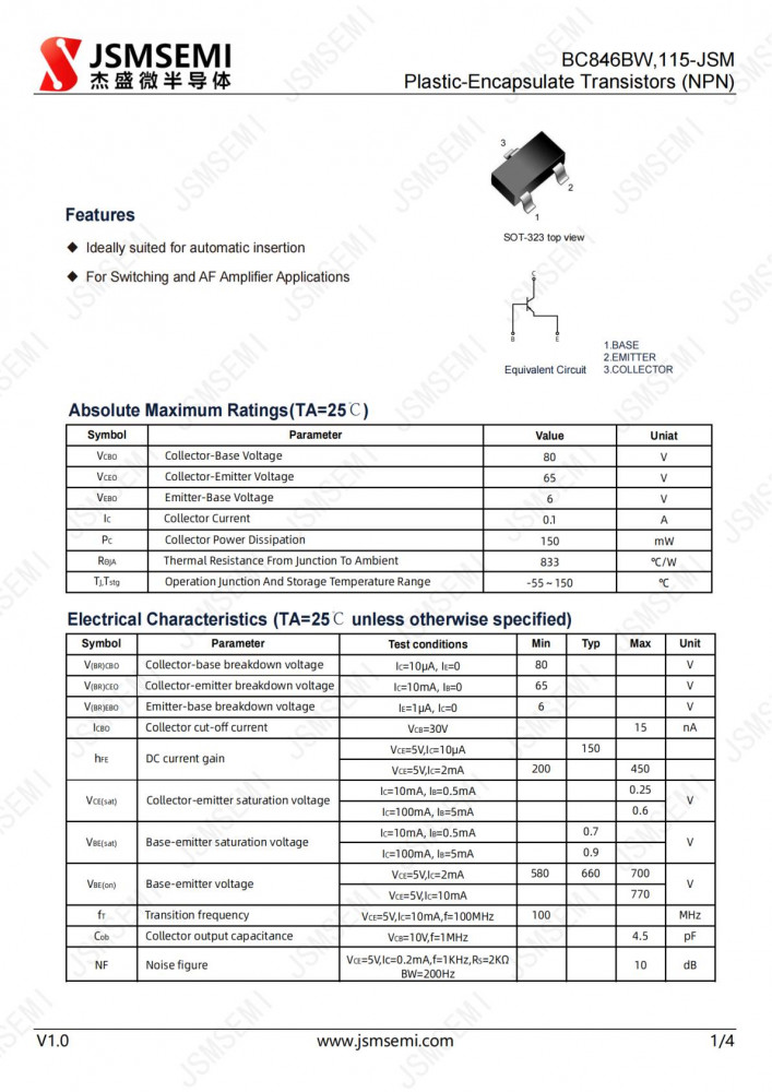 BC846BW,115-JSM datasheet page 1
