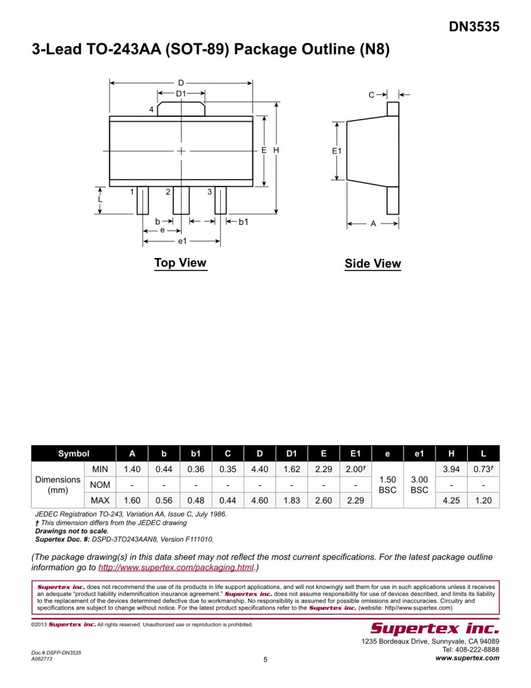 DN3535N8-G datasheet page 5