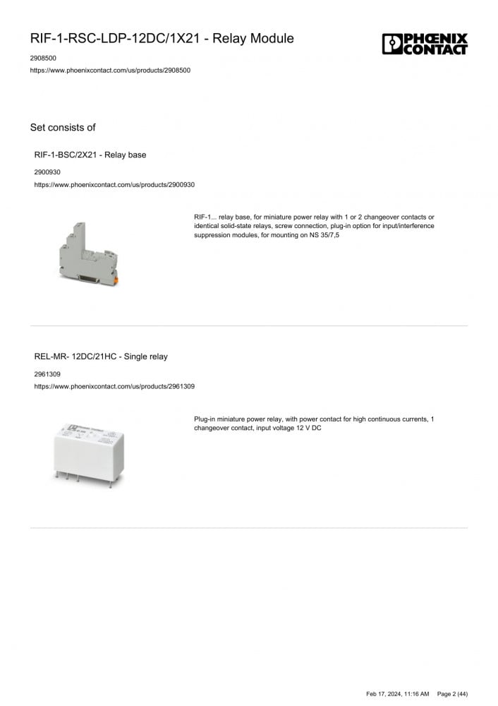 2908500 technical document page 2