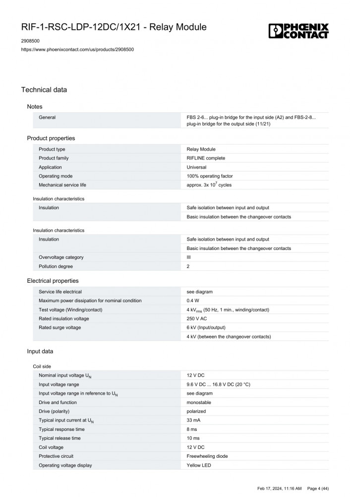 2908500 technical document page 4