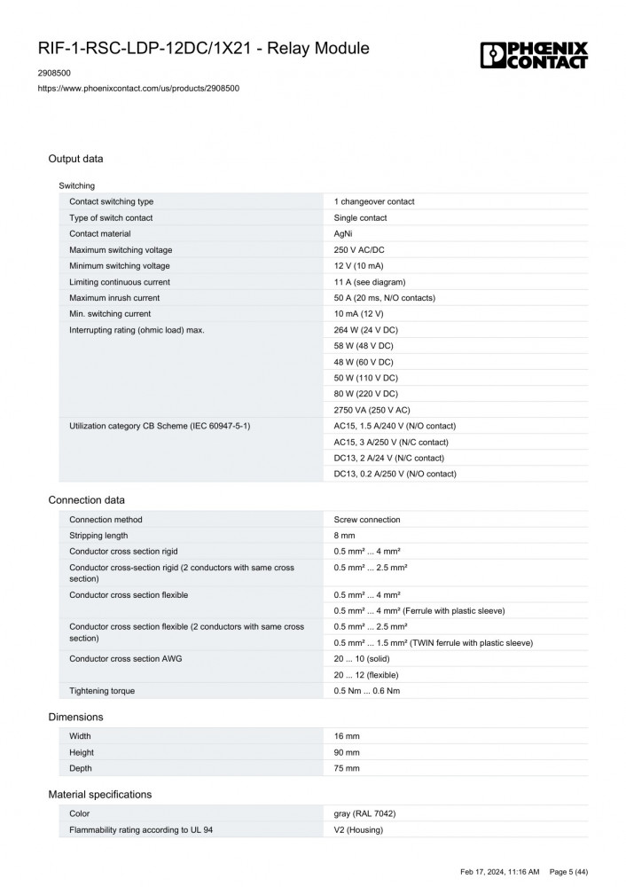 2908500 technical document page 5