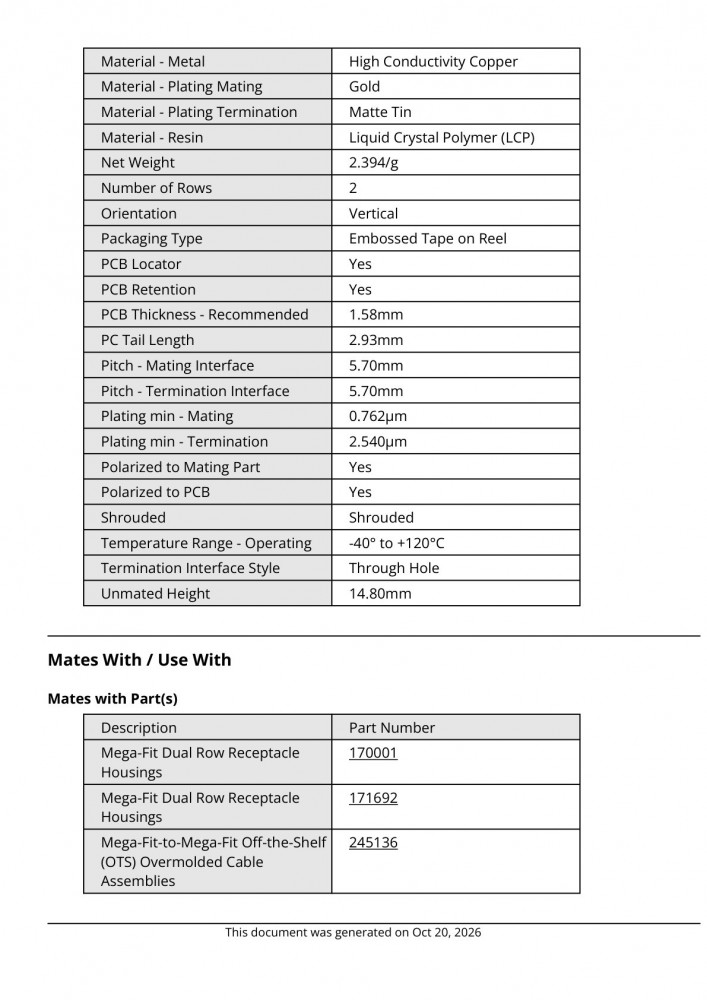 Technical document page 3 for product reference