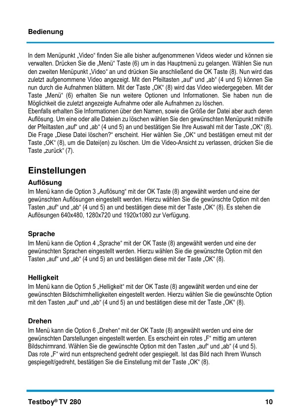TESTBOY TV 280 document preview, page 10
