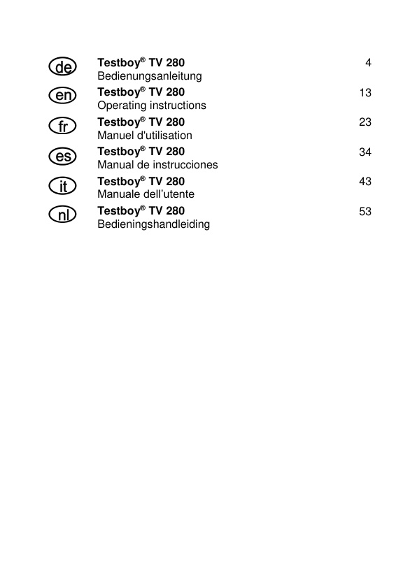 TESTBOY TV 280 document preview, page 2