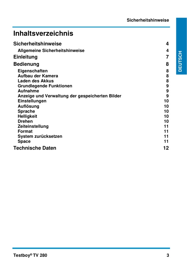 TESTBOY TV 280 document preview, page 3
