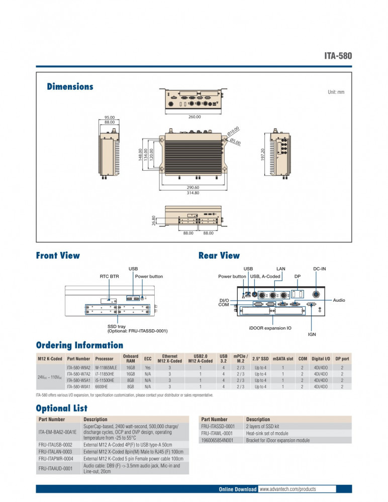 ITA-580 technical document page 2