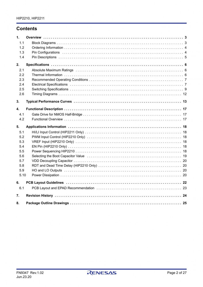 HIP2211 technical document page 2