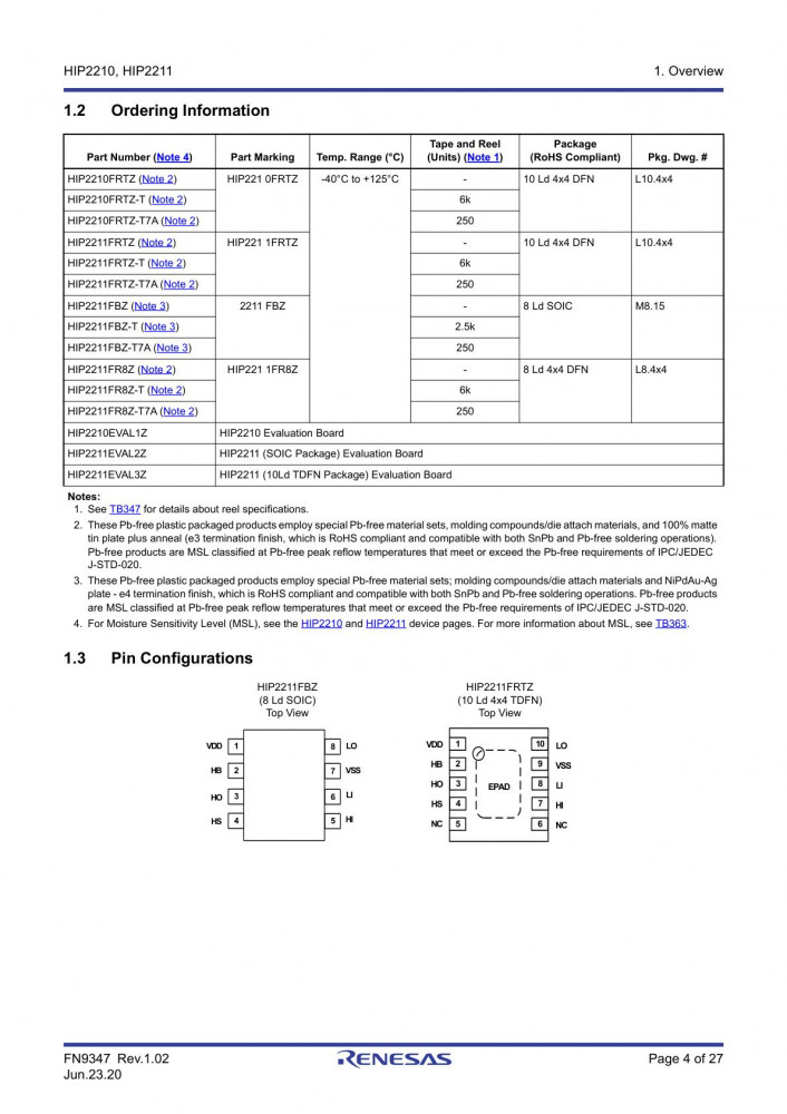 HIP2211 technical document page 4