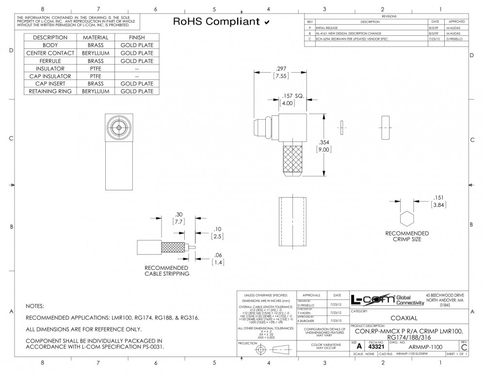 L-com ARMMP-1100 technical document preview