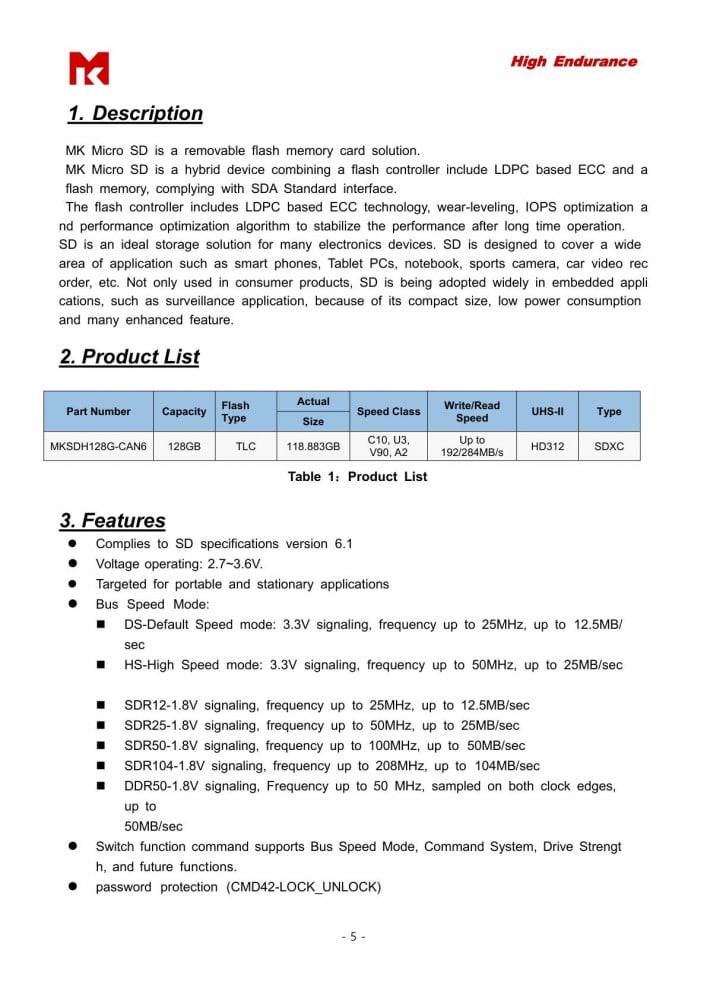 MKSDH128G-CAN6 datasheet page 5