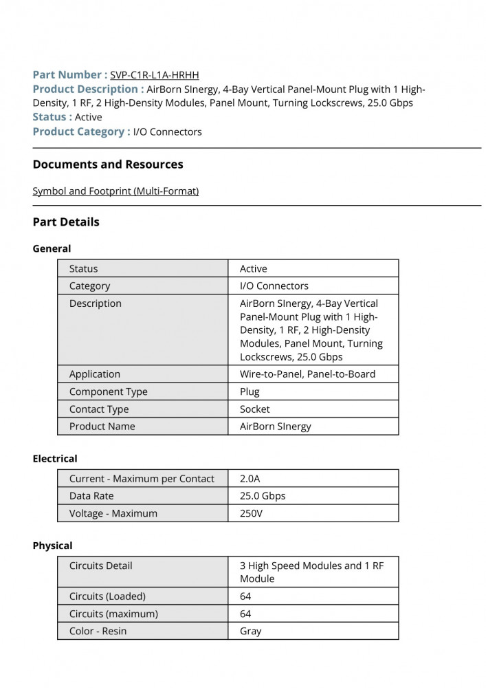 SVP-C1R-L1A-HRHH technical document image 1