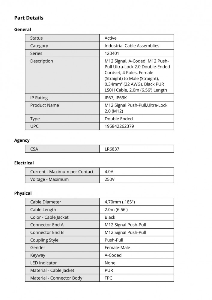 Molex product specification, document page image 2
