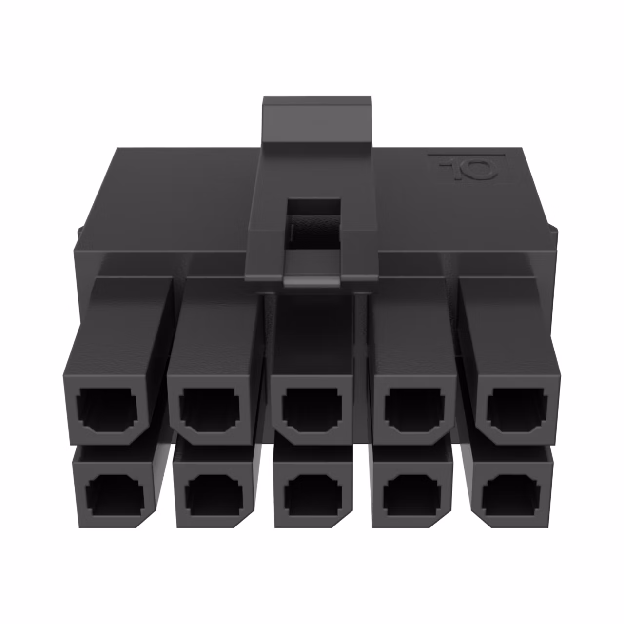 Micro-Fit+ Receptacle Housing, Dual Row, 10 Circuits, UL 94V-0, Low-Halogen, Black for sale