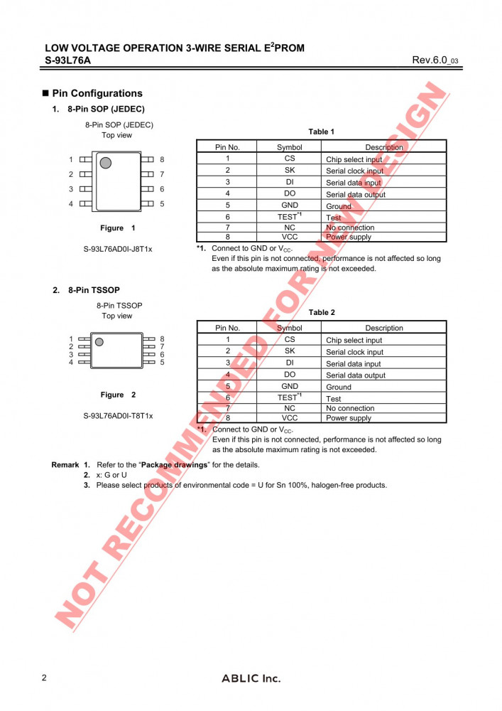 S-93L76A datasheet page 2