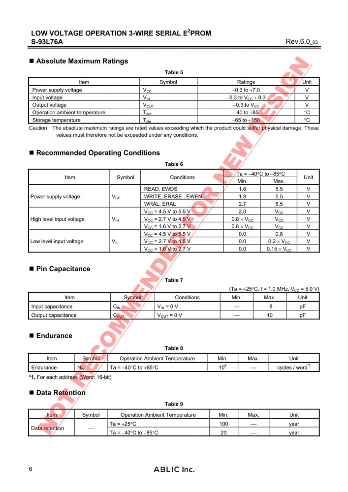 S-93L76A datasheet page 6