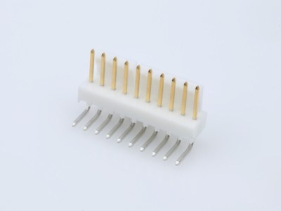 KK 254 Solid Header, Right-Angle, with Friction Lock, 10 Circuits, 0.51µm Gold (Au) Plating, Bag for sale