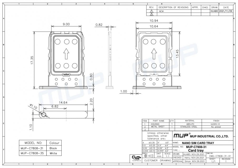 MUP C7808-31 technical document preview
