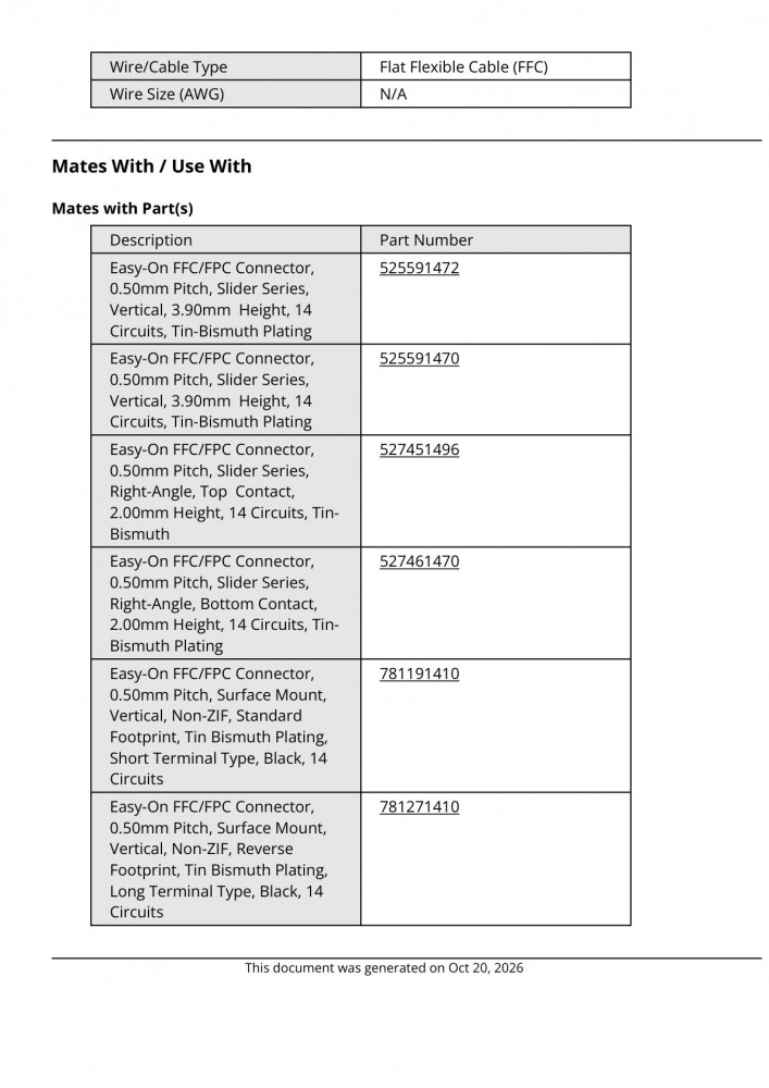 MOLEX 151660143 technical document page 3