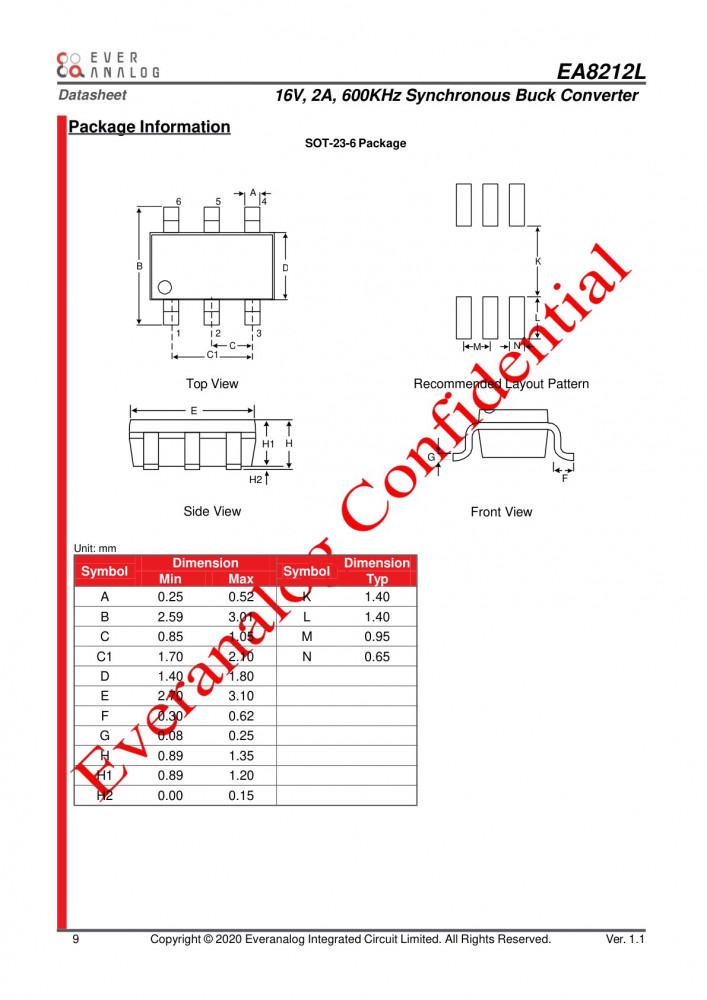EA8212LT6R datasheet page 9
