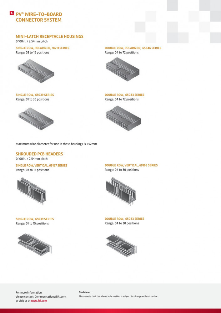 PV wire-to-board connector system document page 2