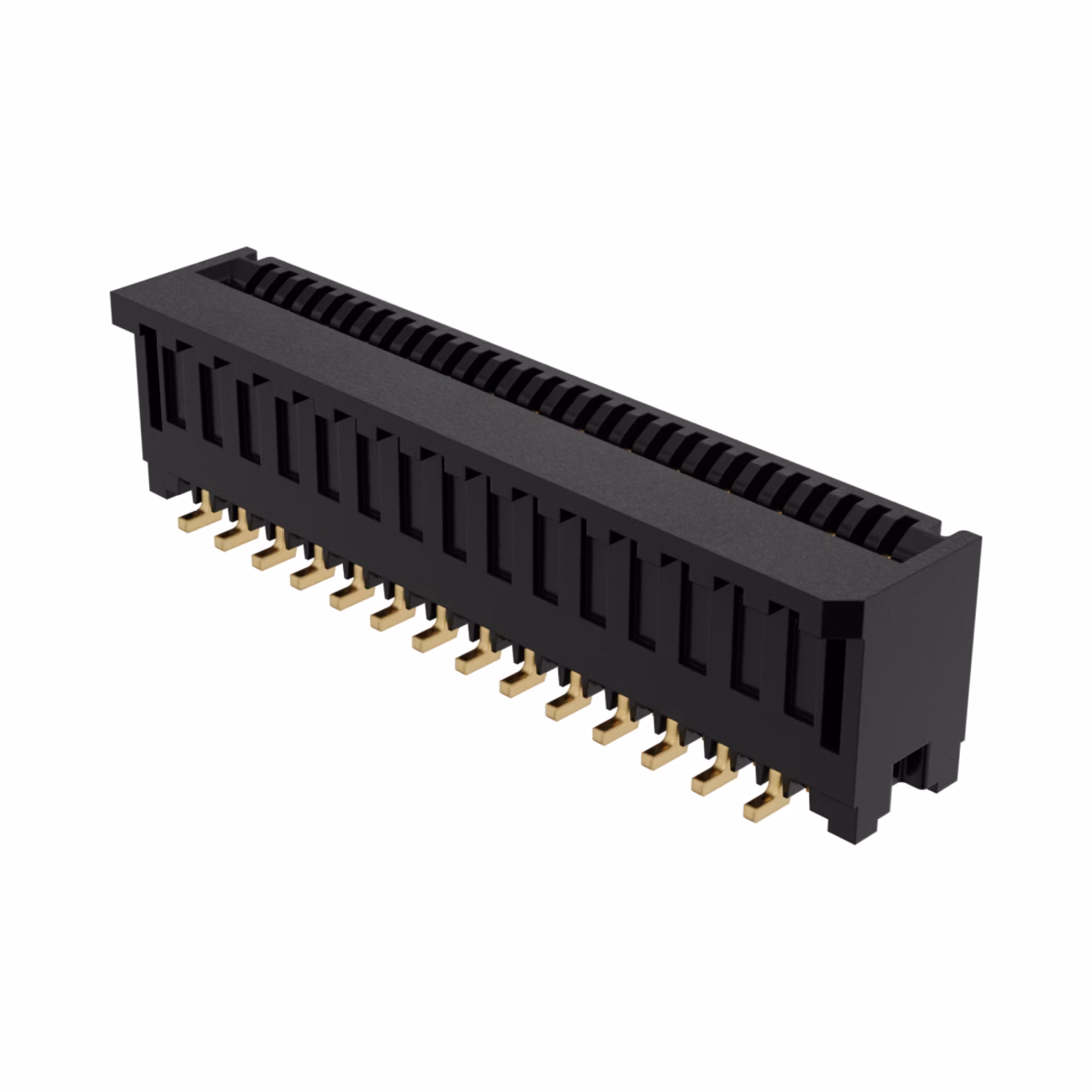 Easy-On FFC/FPC Connector, 0.50mm Pitch, Surface Mount, Vertical, Non-ZIF, Standard Footprint, Gold Plating, Black, 29 Circuits for sale