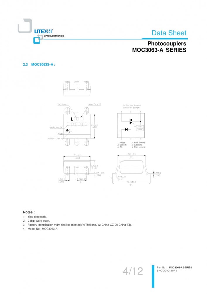 MOC3063-A datasheet page 5