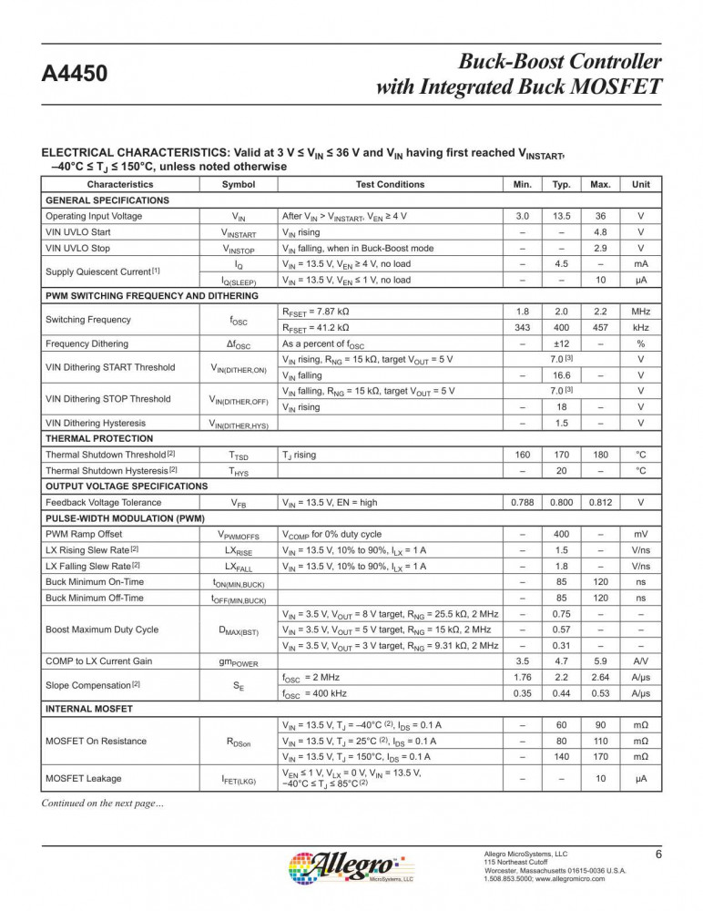 A4450 datasheet page 6