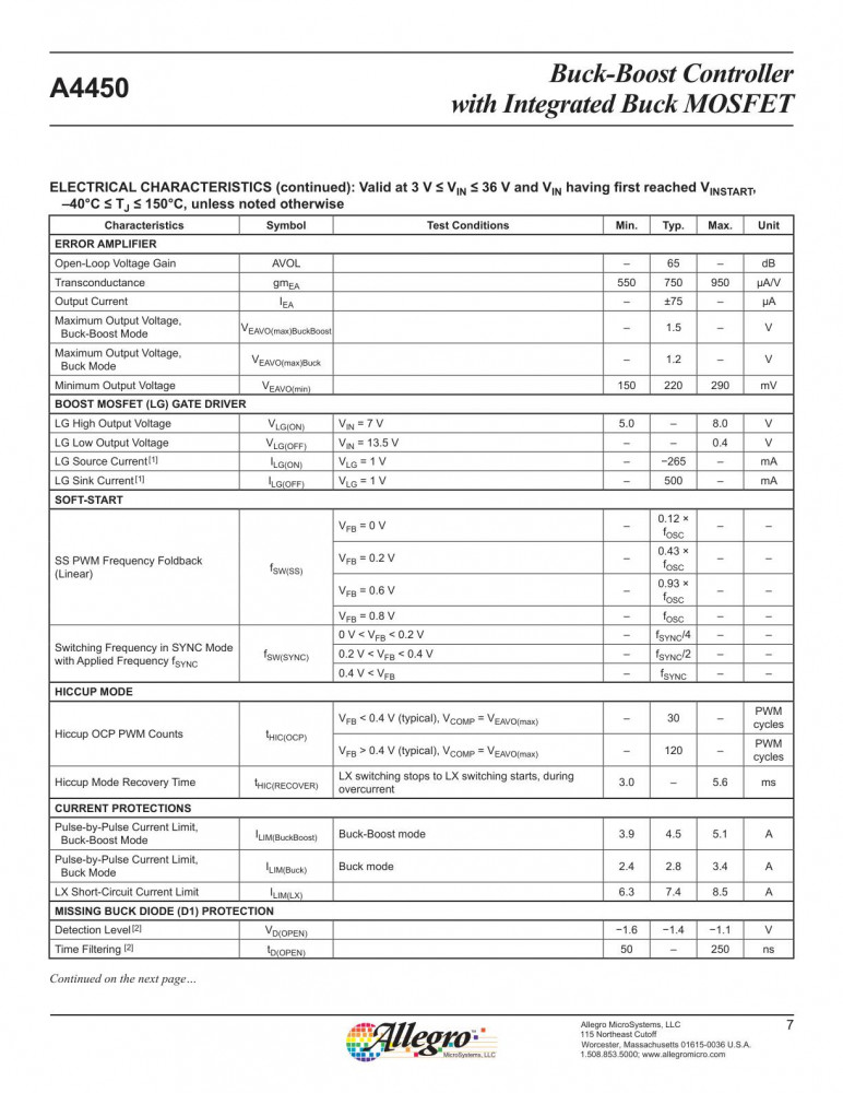 A4450 datasheet page 7