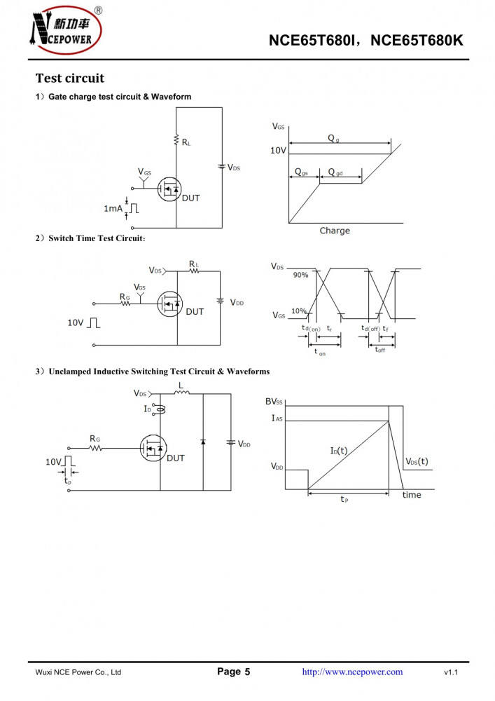 NCE65T680K datasheet page 5