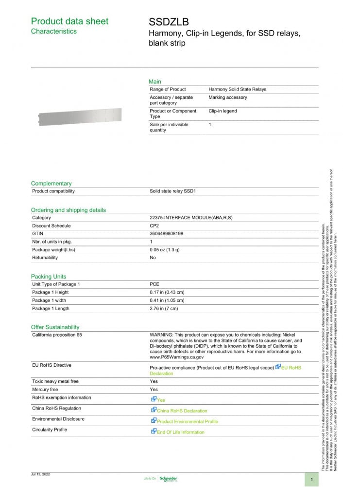 SSDZLB technical document page