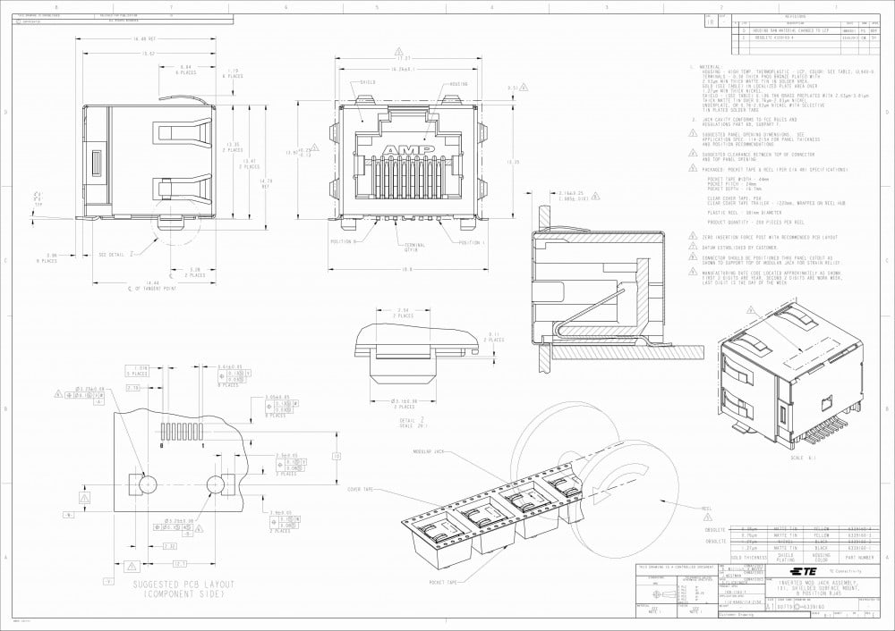 TE Connectivity 6339160-1 technical document preview
